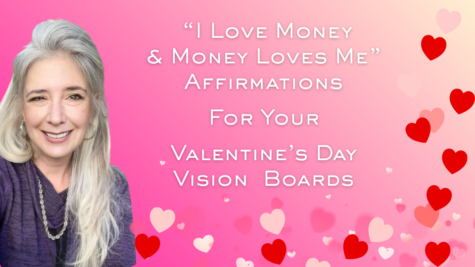 Valentine’s Day Money Vision Board for Women: I Love Money & Money ...